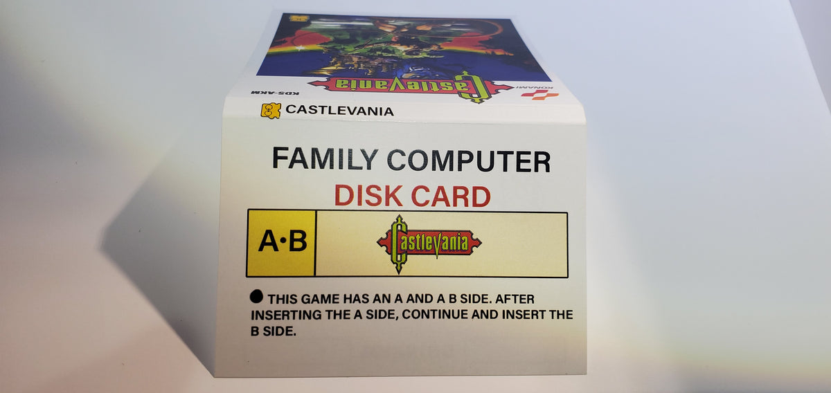 Castlevania Famicom Disc System replacement cover slip (no game includ ...